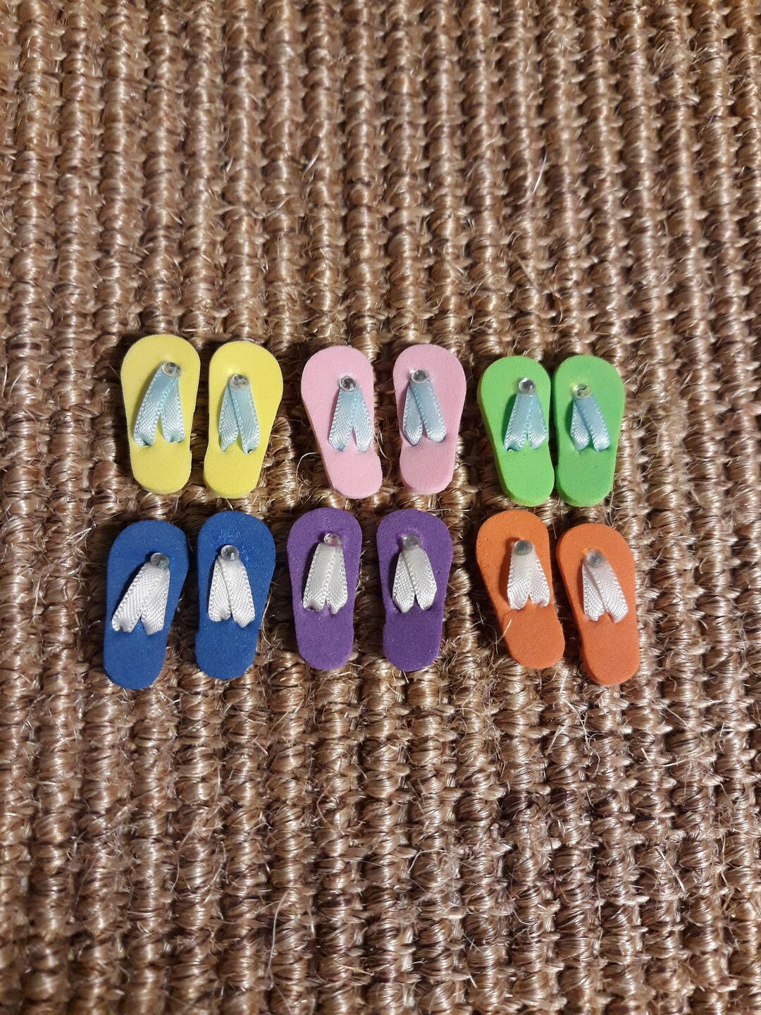 Mini chanclas de espuma con pedrería - Etsy España
