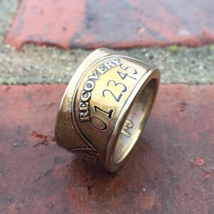 AA Recovery Ring With Sobriety Date - Etsy