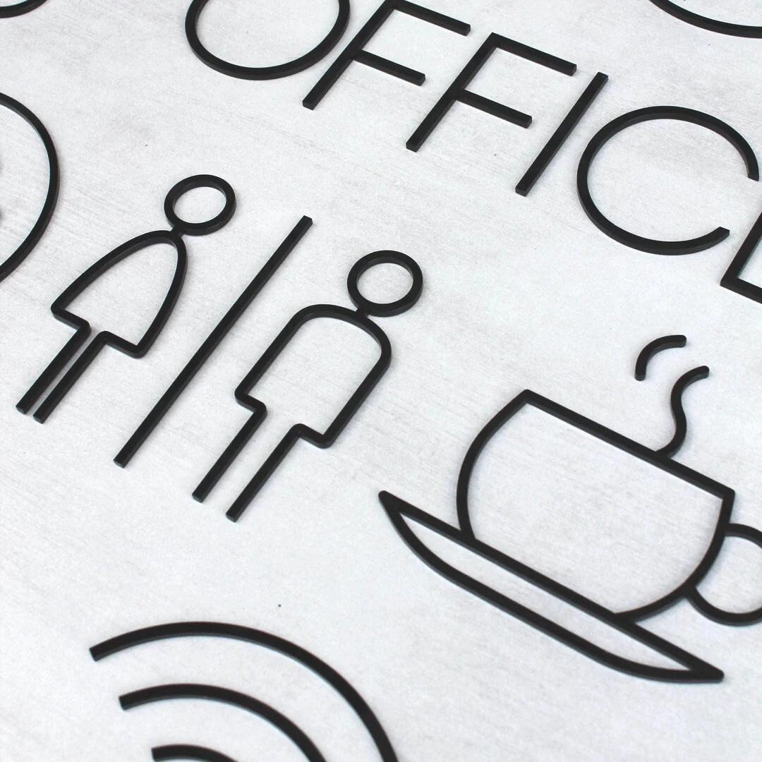 Stick on Black Letters, Black Letters for Wall, Acrylic Black Letters ...