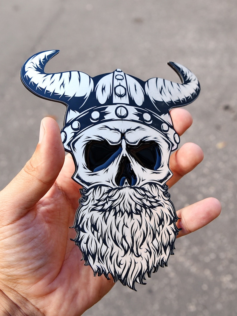 Viking Badge Viking Custom Badge Viking Skull Emblem Viking - Etsy