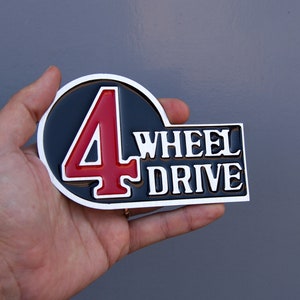 4WD Custom Emblem, 4 Wheel Drive Logo, 4wd Auto Decor, Four-wheel Drive ...