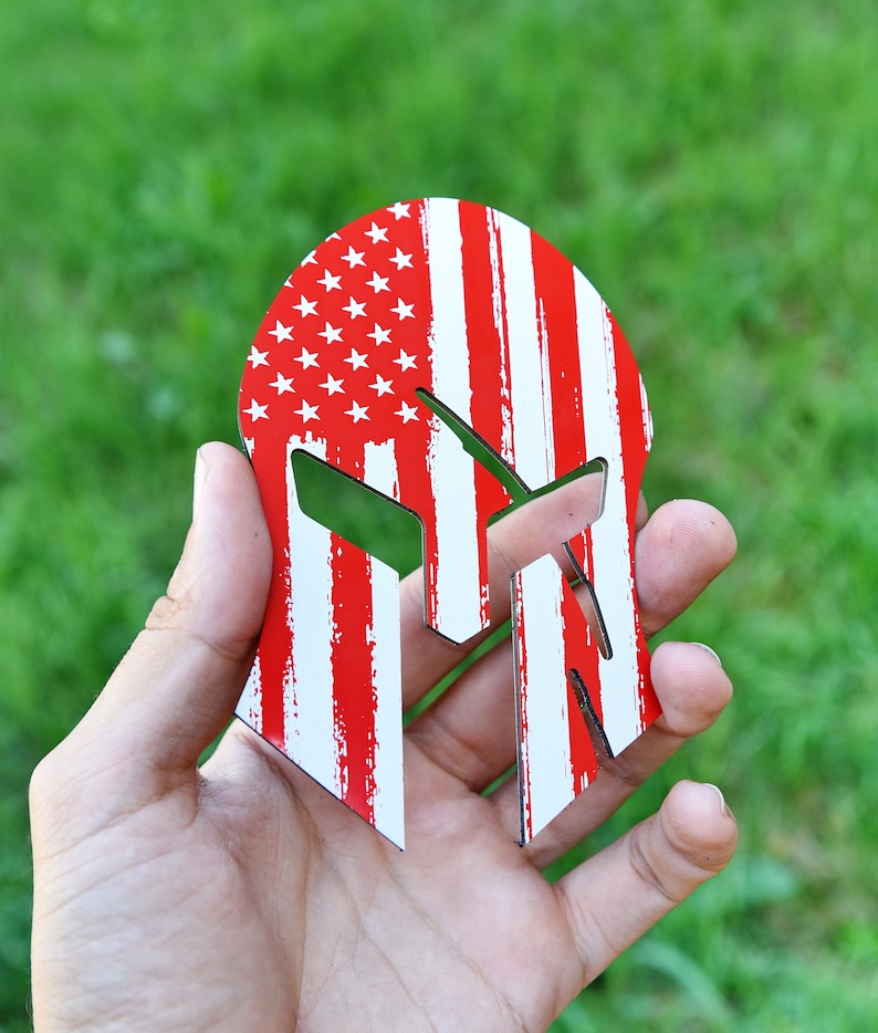 Spartan Helmet Label USA Spartan Custom USA Badge Spartan - Etsy