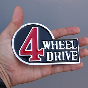 4WD Custom Emblem, 4 Wheel Drive Logo, 4wd Auto Decor, Four-wheel Drive ...