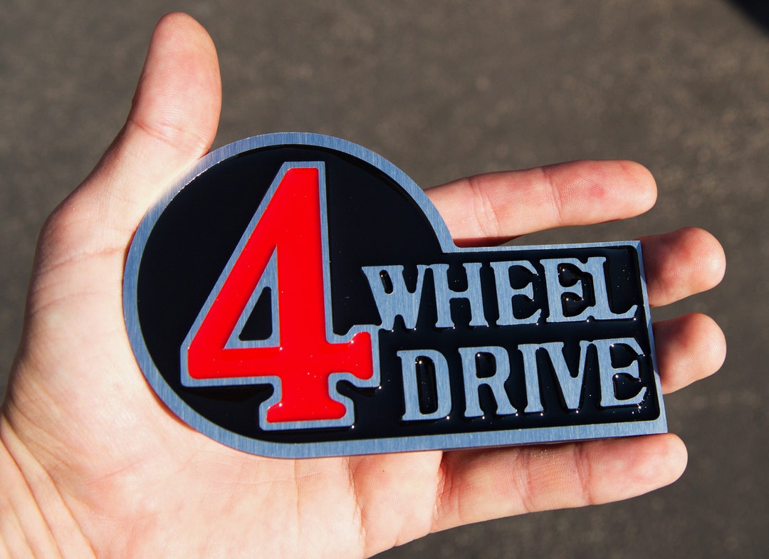 4WD Custom Emblem, 4 Wheel Drive Logo, 4wd Auto Decor, Four-wheel Drive ...