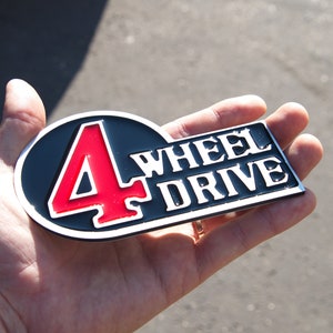 4WD Custom Emblem, 4 Wheel Drive Logo, 4wd Auto Decor, Four-wheel Drive ...