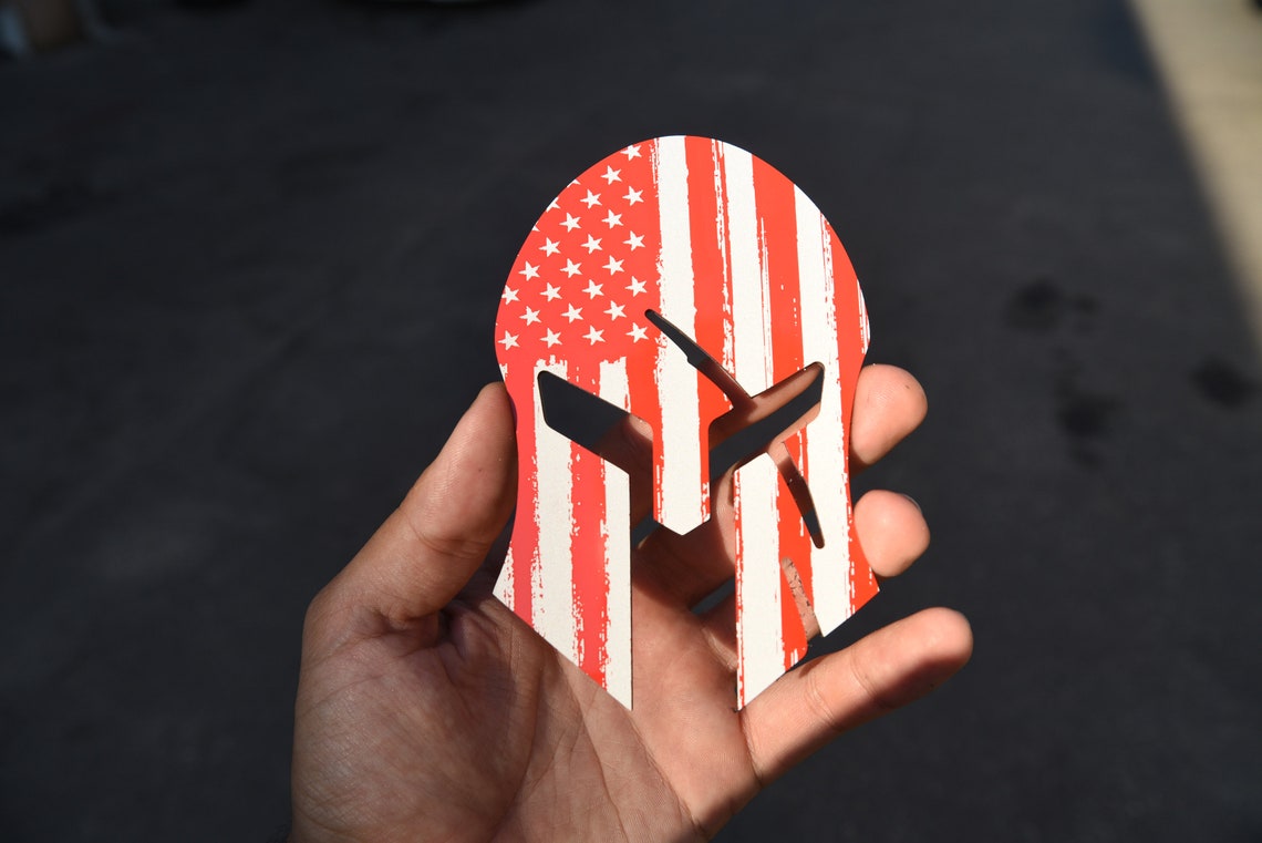 Spartan Helmet Label USA Spartan Custom USA Badge Spartan - Etsy