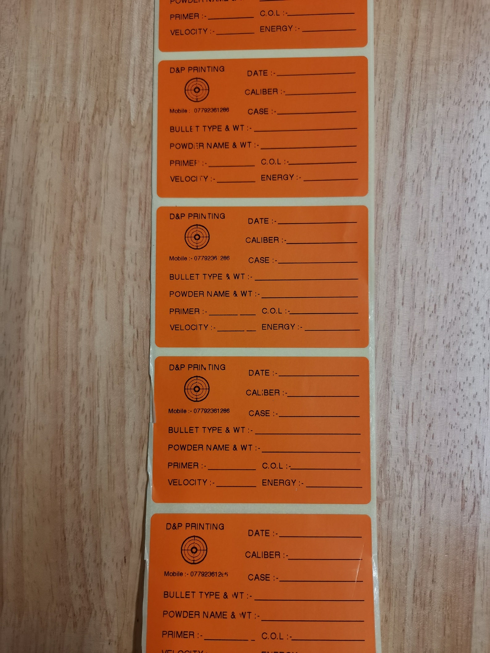 Orange Reloading Data Self Adhesive Labels 50 per Roll - Etsy UK