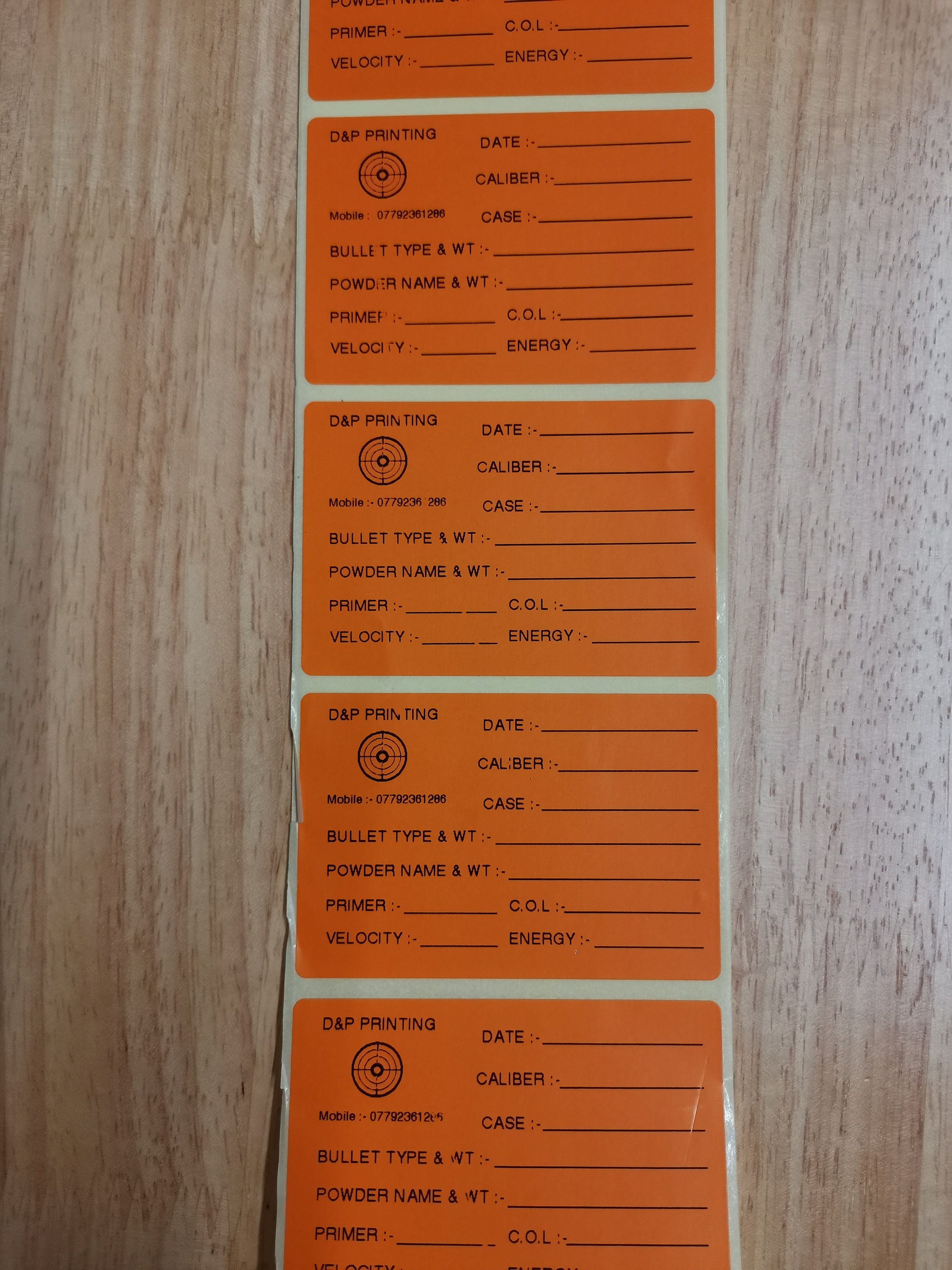 Orange Reloading Data Self Adhesive Labels 50 per Roll - Etsy UK