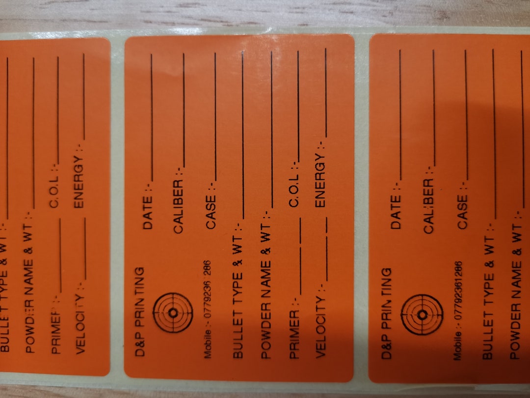 Orange Reloading Data Self Adhesive Labels 50 per Roll - Etsy