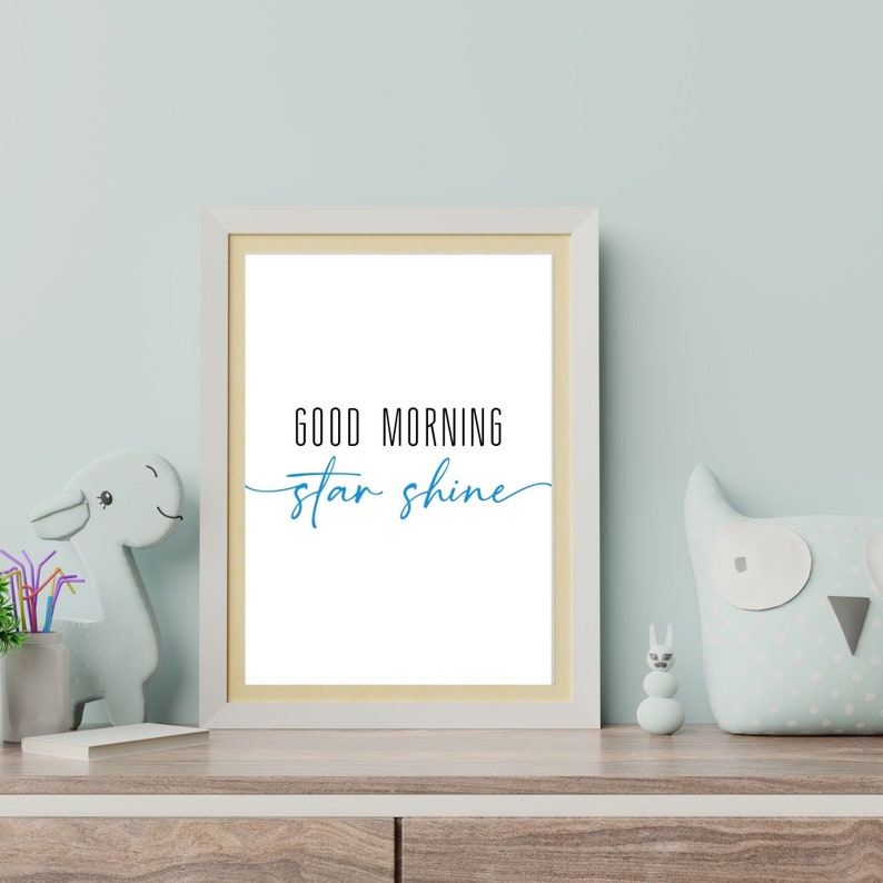 Good Morning Star Shine Printable Wall Art / Good Morning Print / Arte ...