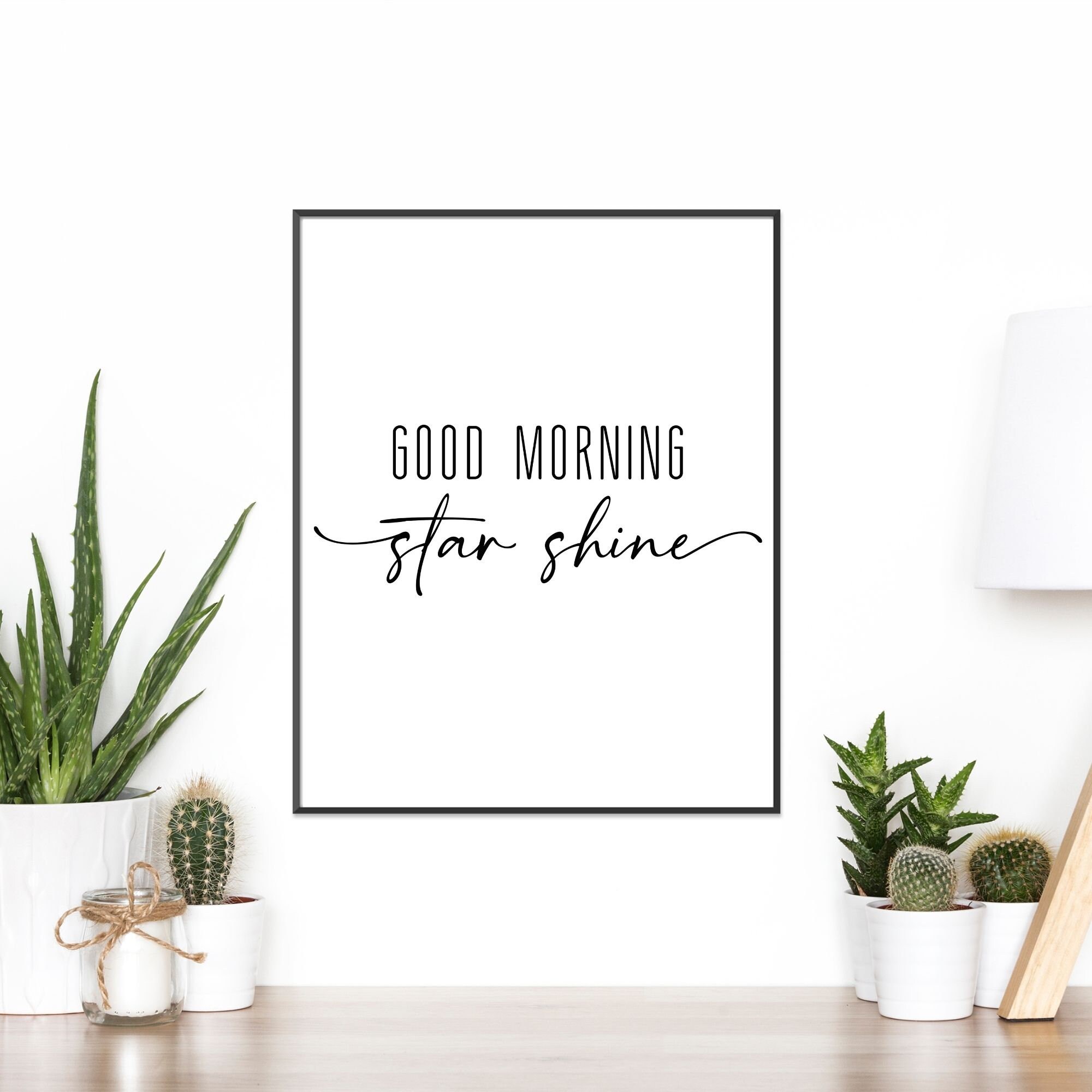 Good Morning Star Shine Printable Wall Art / Good Morning Print / Arte ...