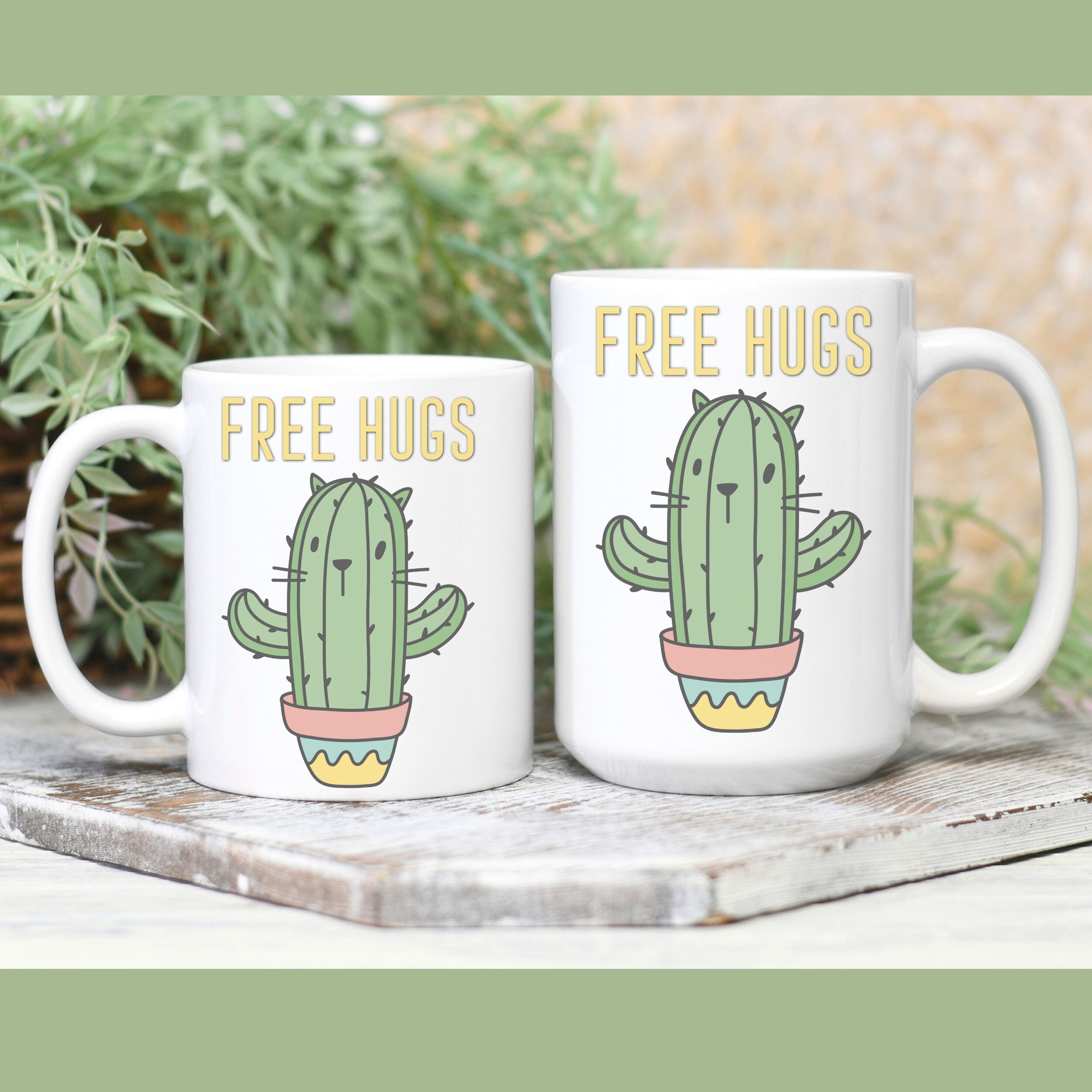 Free Hugs Mug, Plant Mug, Hugs Mug, Funny Mug, Best Friend Gift, Gift ...