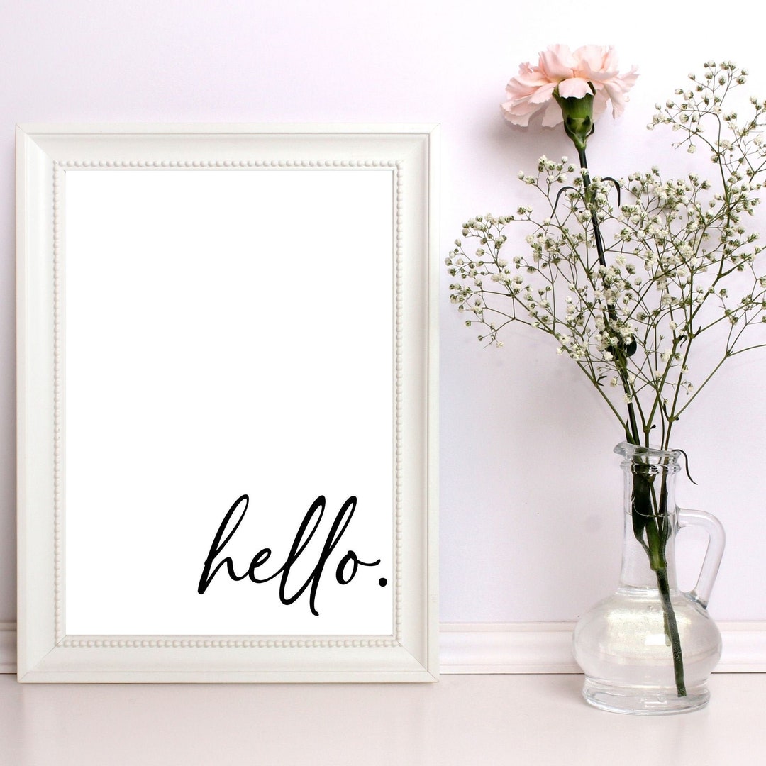 Hello Printable Wall Art | Hello Wall Art | Printable Gift | Wife Gift ...