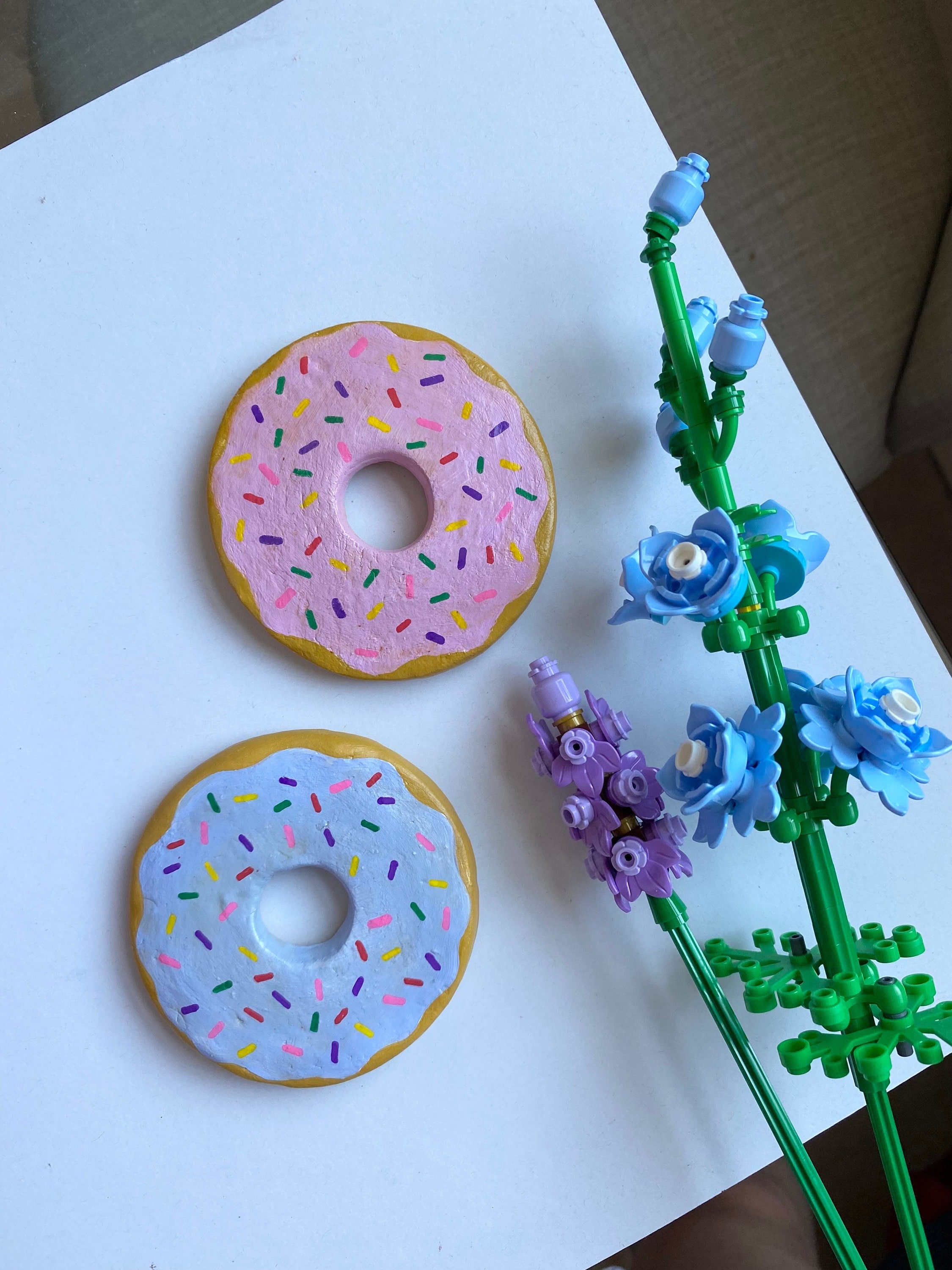 Donut Coasters Handmade Home Decor Gift Clay Novelty - Etsy UK