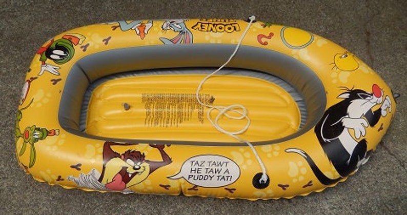 Very Rare - 1998 LOONEY TUNES Intex Wet Set Inflatable Boat / Raft ...