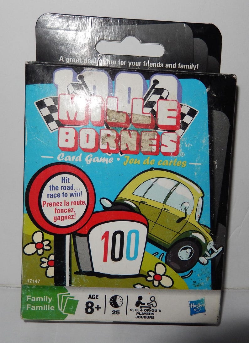 Sealed Hasbro 1000 Mille Bornes Card Game - Brand New Sealed Decks ...