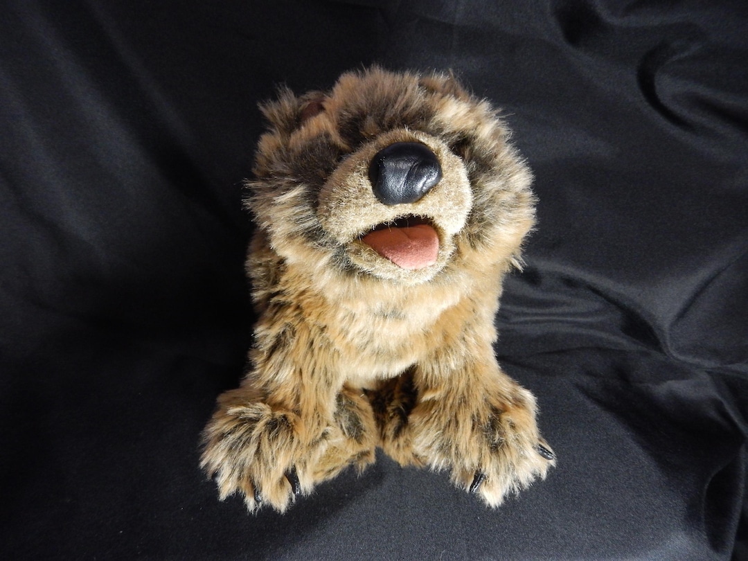 FOLKMANIS GRIZZLY BEAR Full Body Hand Puppet 16" - Plush Cub W/ Faux ...