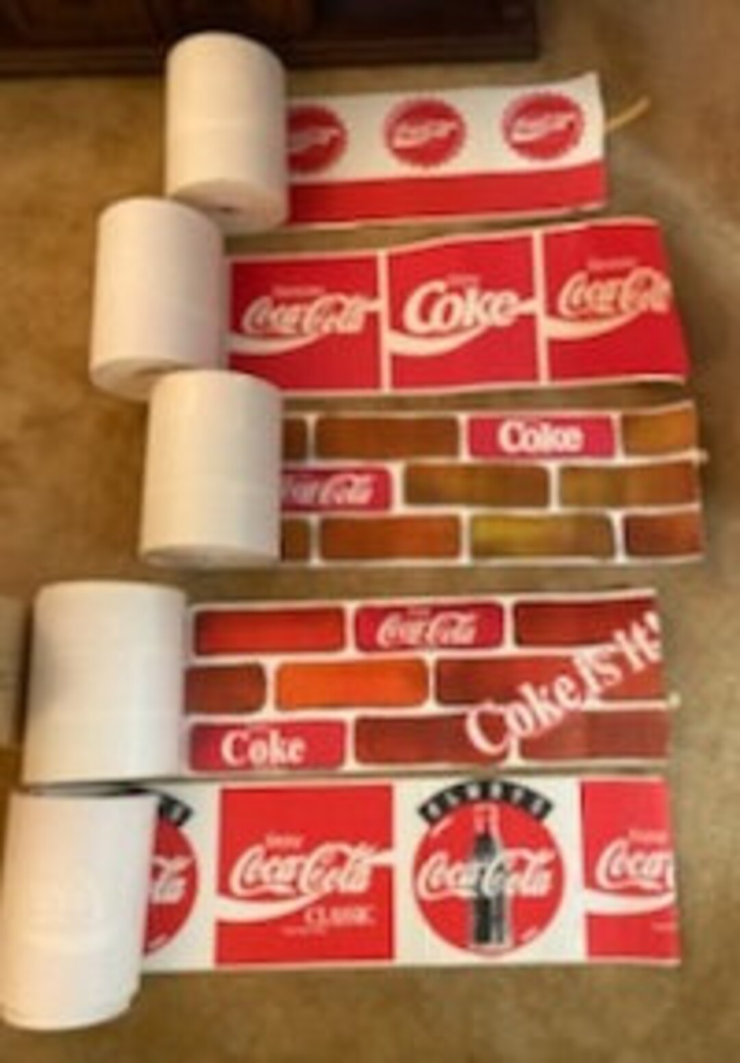RARE Coca-cola / Coke Wall Covering Border Corrugated Cardboard ...
