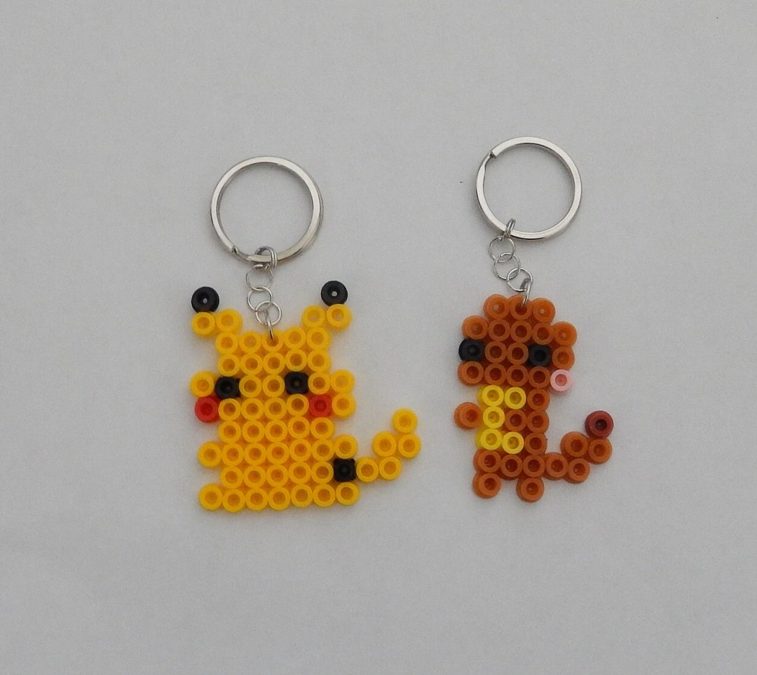POKEMON PIKACHU CHARMANDER Perler Bead Keychain Keys, Backpacks ...