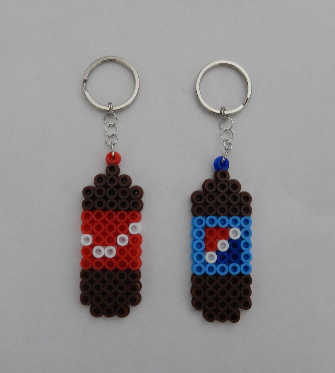 COCA-COLA & PEPSI Perler Bead Pop / Soda / Soft Drink Keychain Coke ...