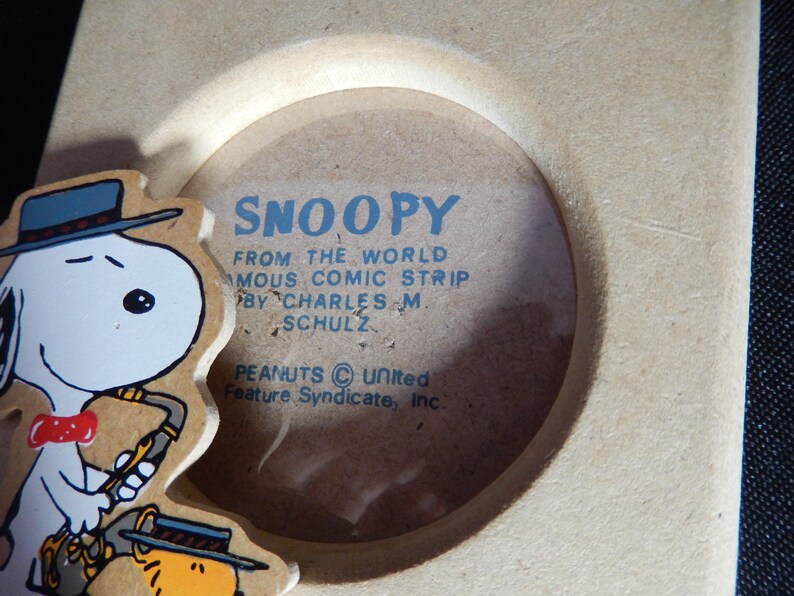 SNOOPY & WOODSTOCK Wood Picture Frame - Peanuts Comic Strip by Charles ...