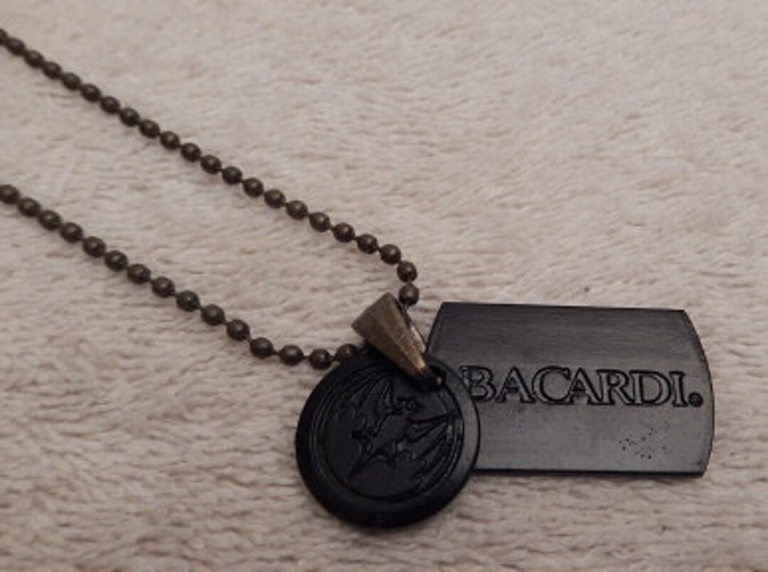 RARE Bacardi Rum Bat Logo 23 Inch NECKLACE Vintage Collectors Promo ...