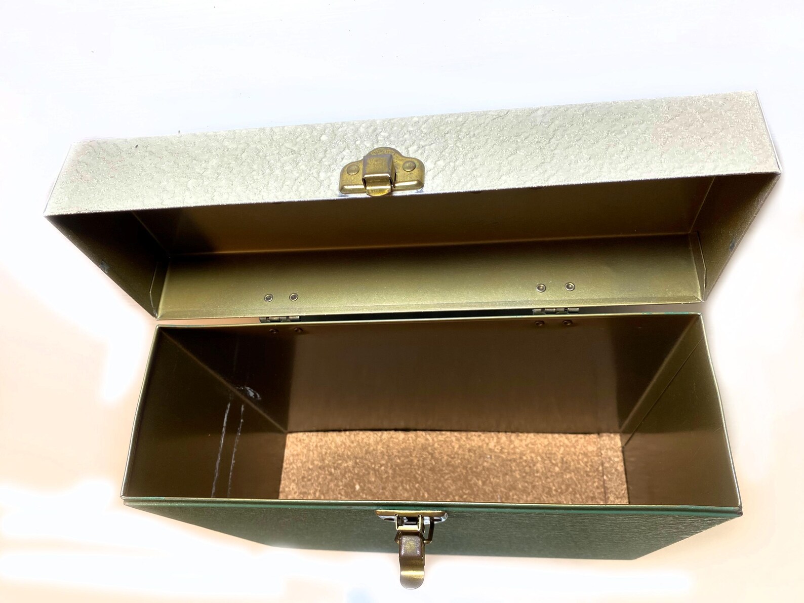 Vintage Metal Portable File Box/ Record Album Case With Handle - Etsy