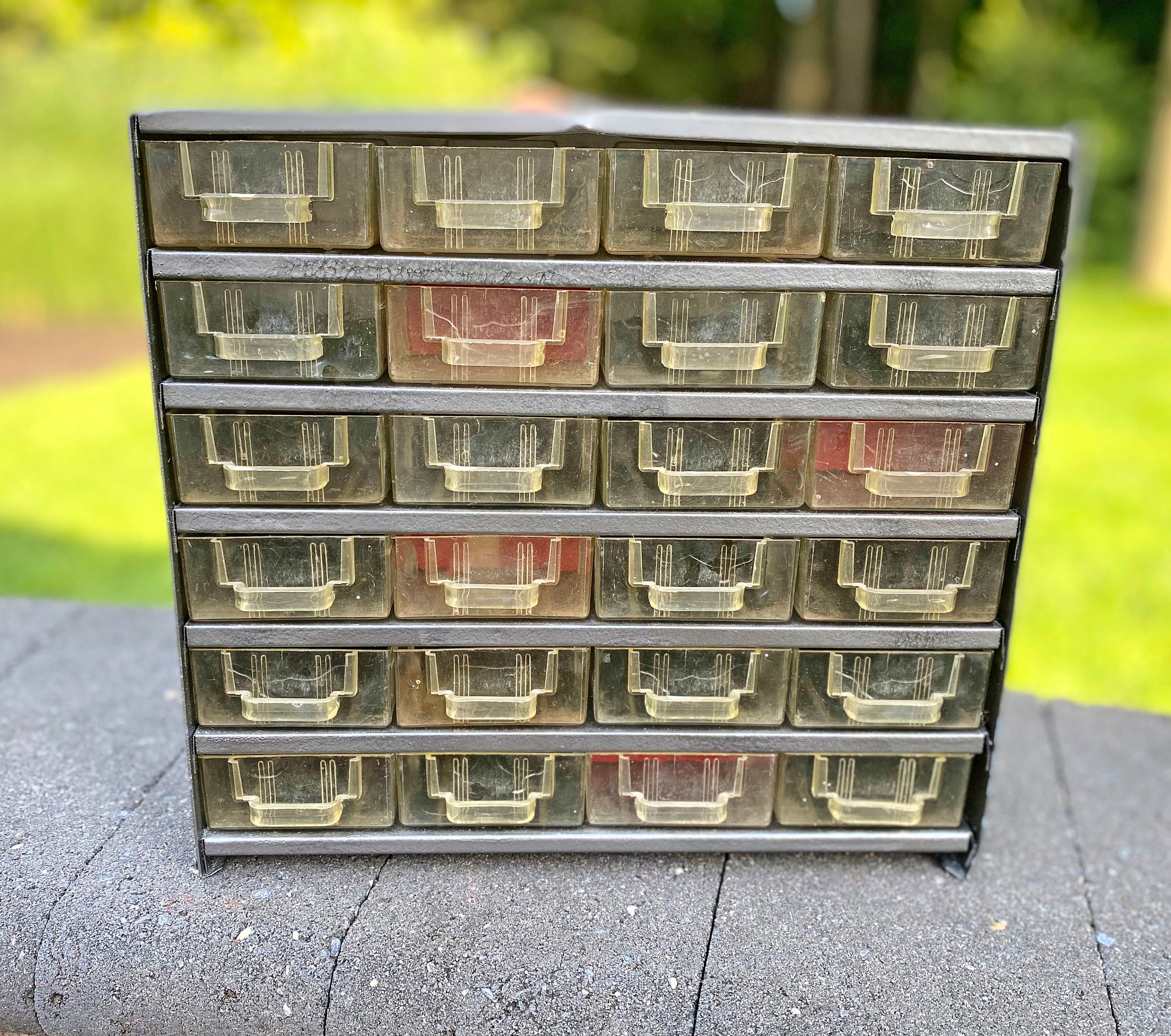 Vintage 24 Drawer Metal Small Parts Organizer - Etsy