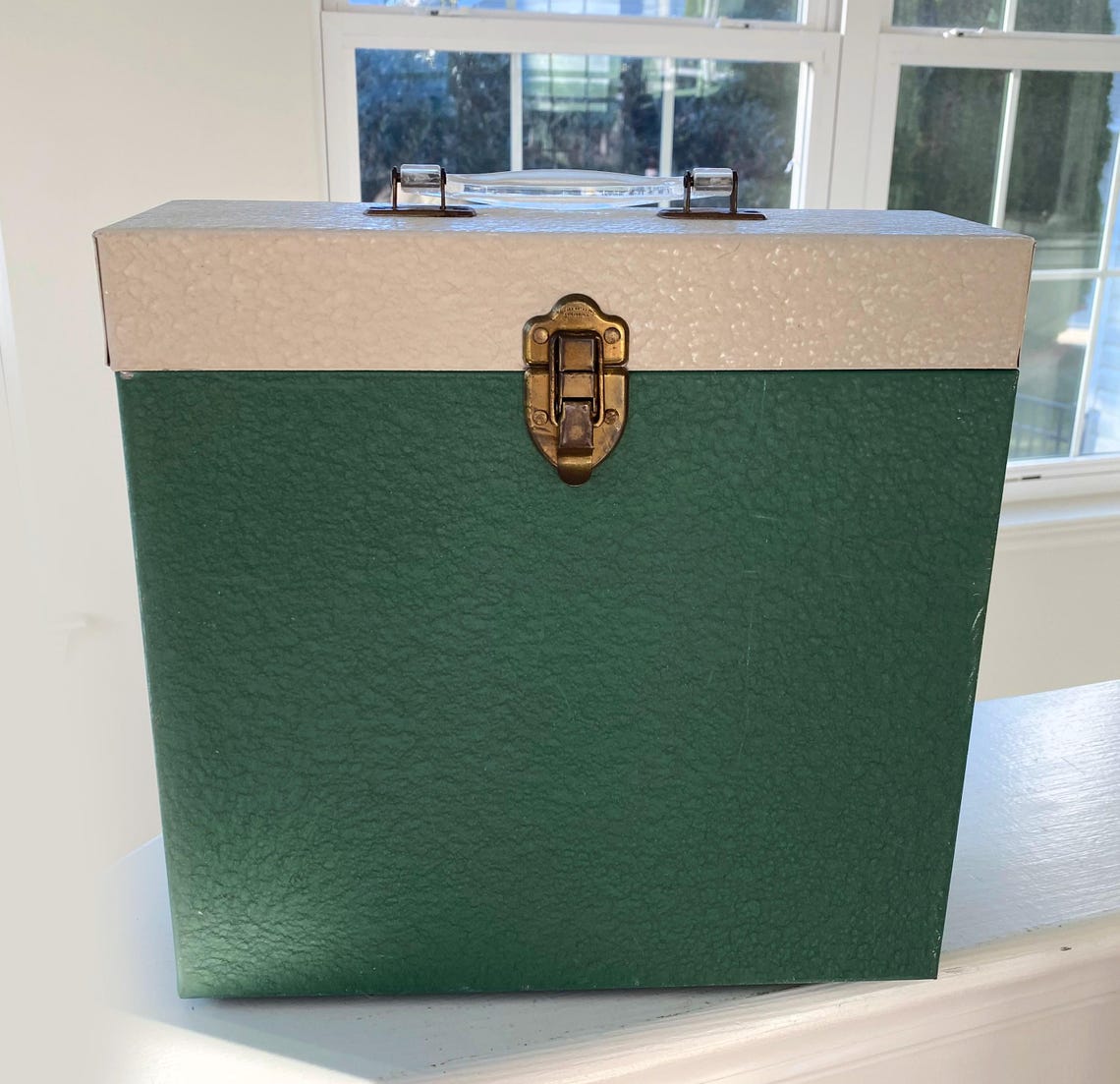 Vintage Metal Portable File Box/ Record Album Case With Handle - Etsy