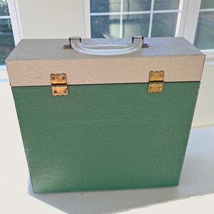 Vintage Metal Portable File Box/ Record Album Case With Handle - Etsy