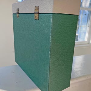 Vintage Metal Portable File Box/ Record Album Case With Handle - Etsy