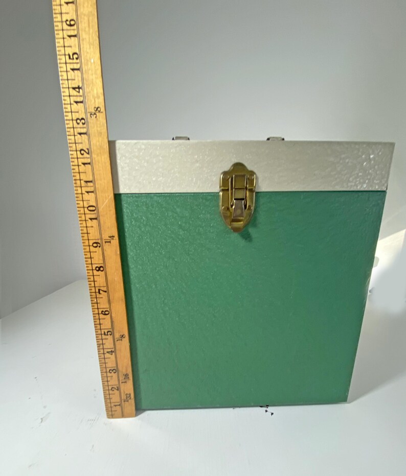 Vintage Metal Portable File Box/ Record Album Case With Handle - Etsy