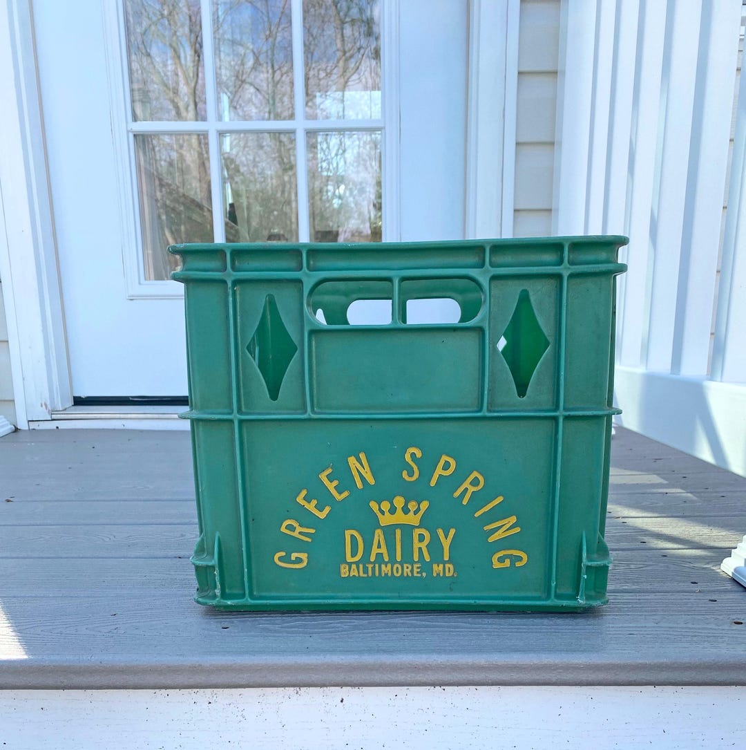 Vintage Green Springs Dairy Milk Crate Baltimore, MD (1960's) - Etsy
