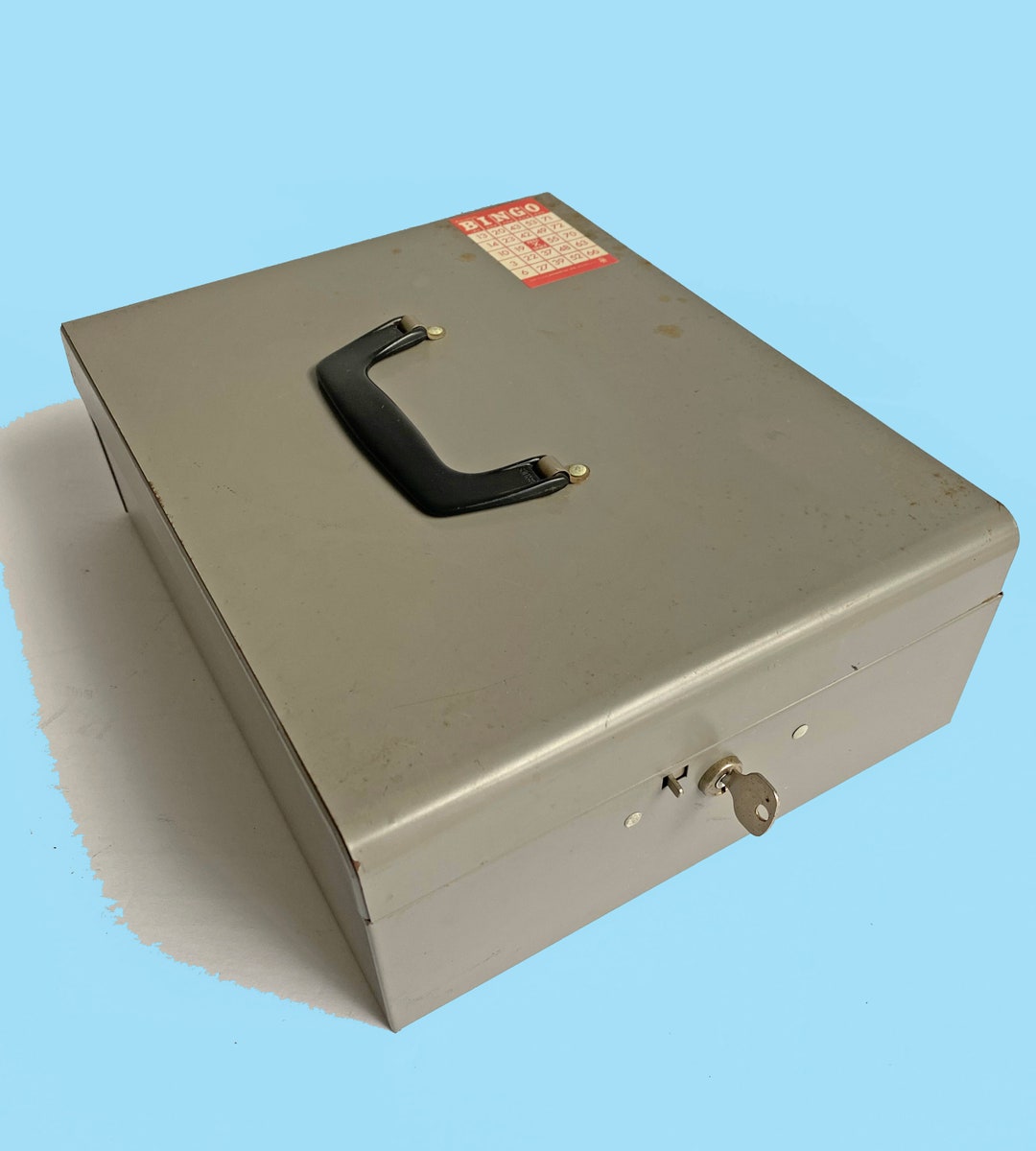 Vintage Metal File Box With Key - Etsy