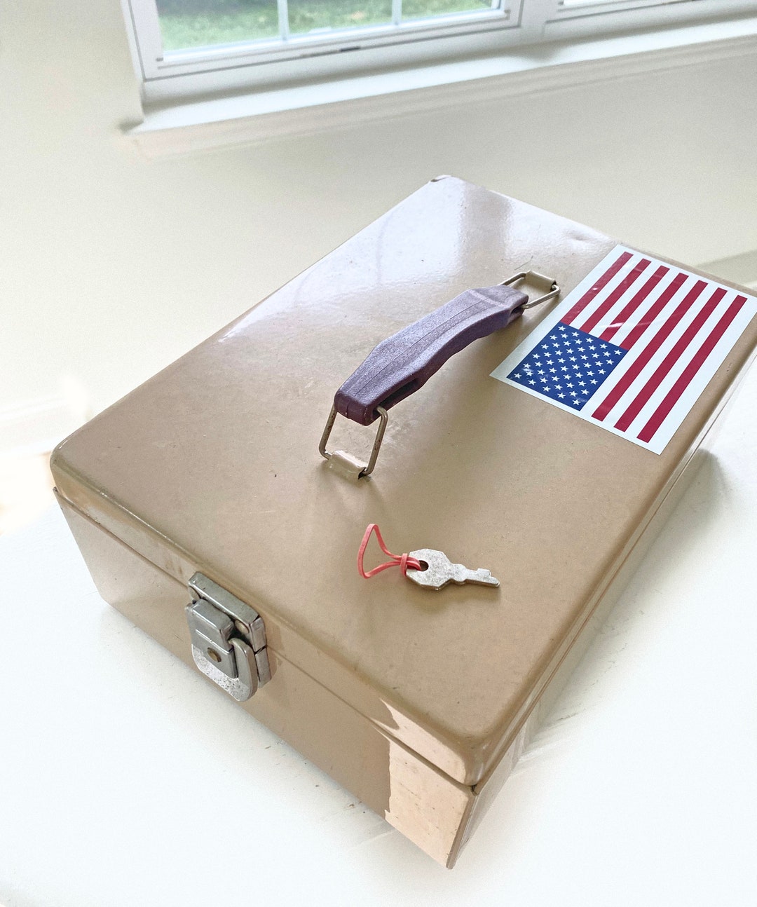 Vintage Metal Lock Box/file Box With 2 Keys - Etsy