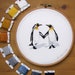 Penguin Love Hand Embroidery Pattern - Thread Painting DIY - Animal ...