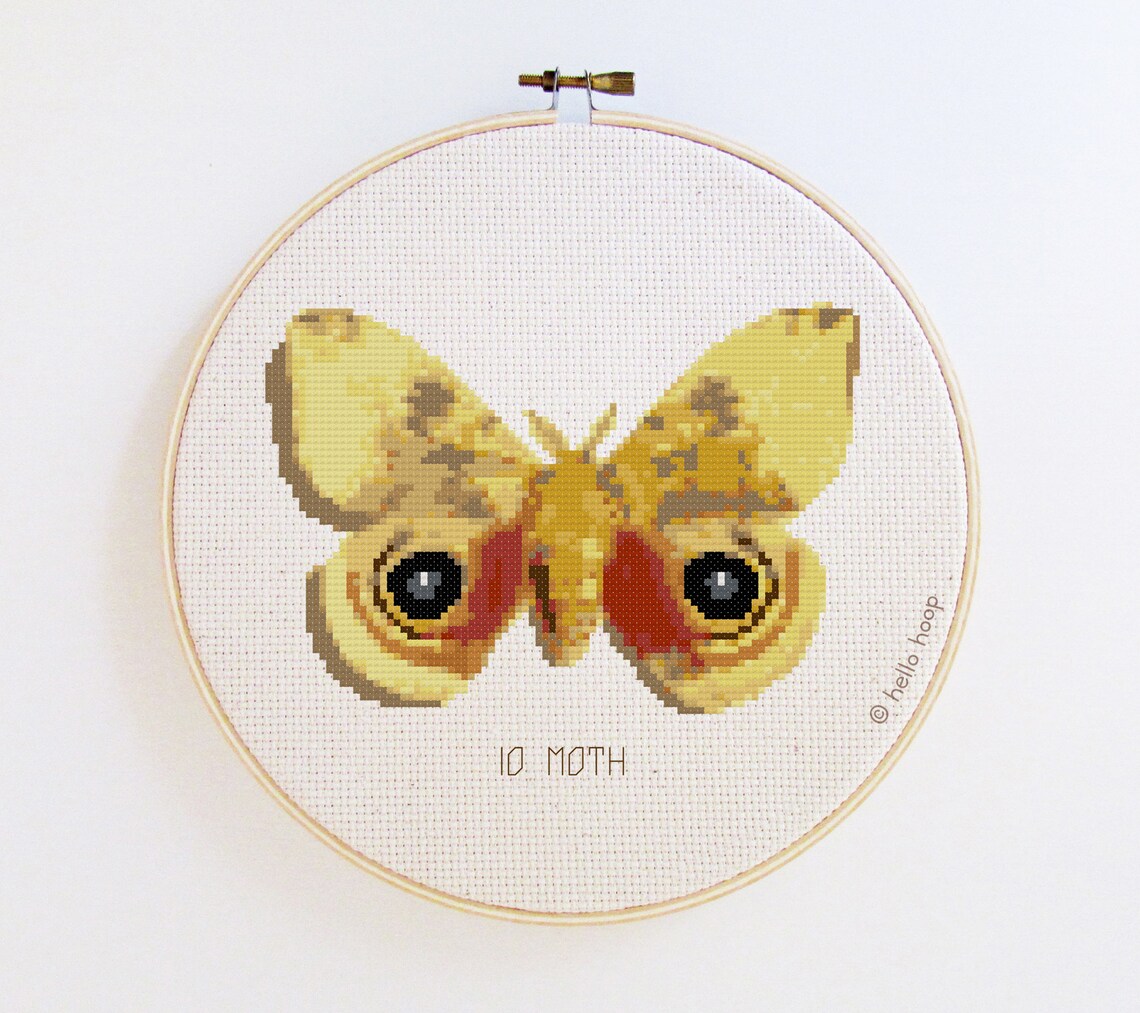 Moth Cross Stitch Pattern Io Moth PDF Instant Download - Etsy