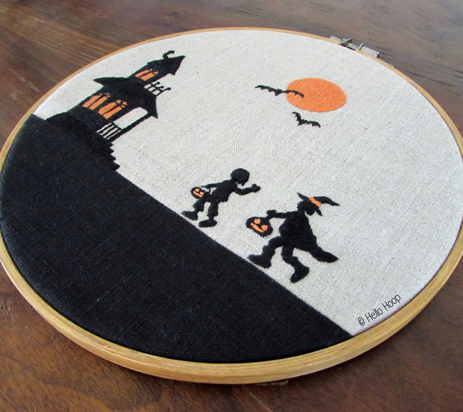 Halloween Hand Embroidery Pattern Trick or Treat Autumn - Etsy