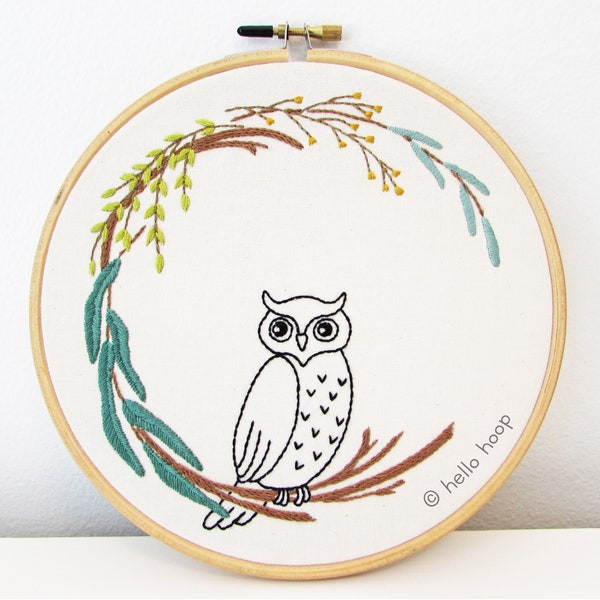 Owl Hand Embroidery Pattern - Etsy