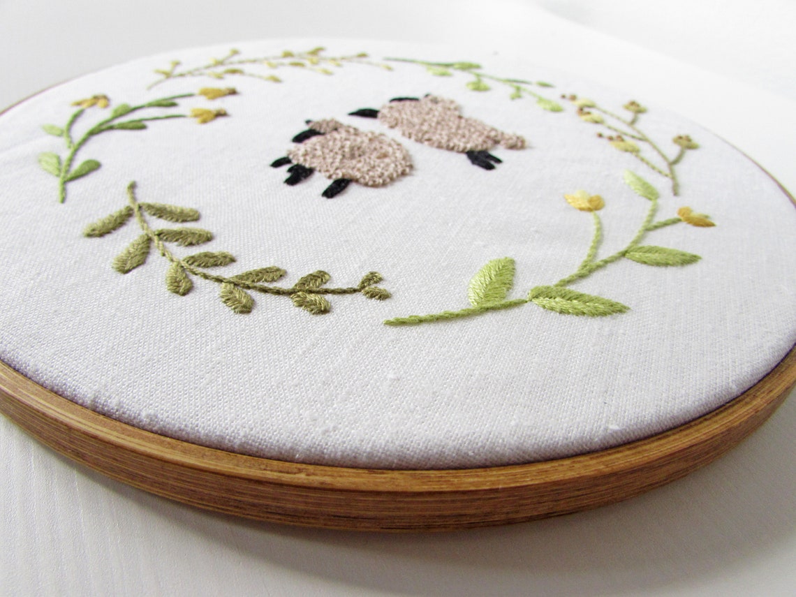 Counting Sheep Hand Embroidery Pattern Farm Animals PDF - Etsy