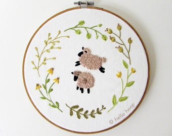 Pigs Sheep Hand Embroidery PDF Pattern Farm Animals Instant - Etsy