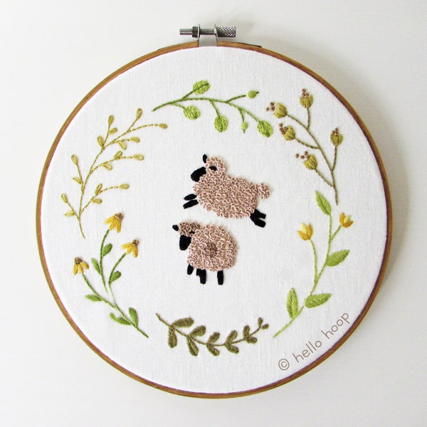 Sheep Embroidery - Etsy