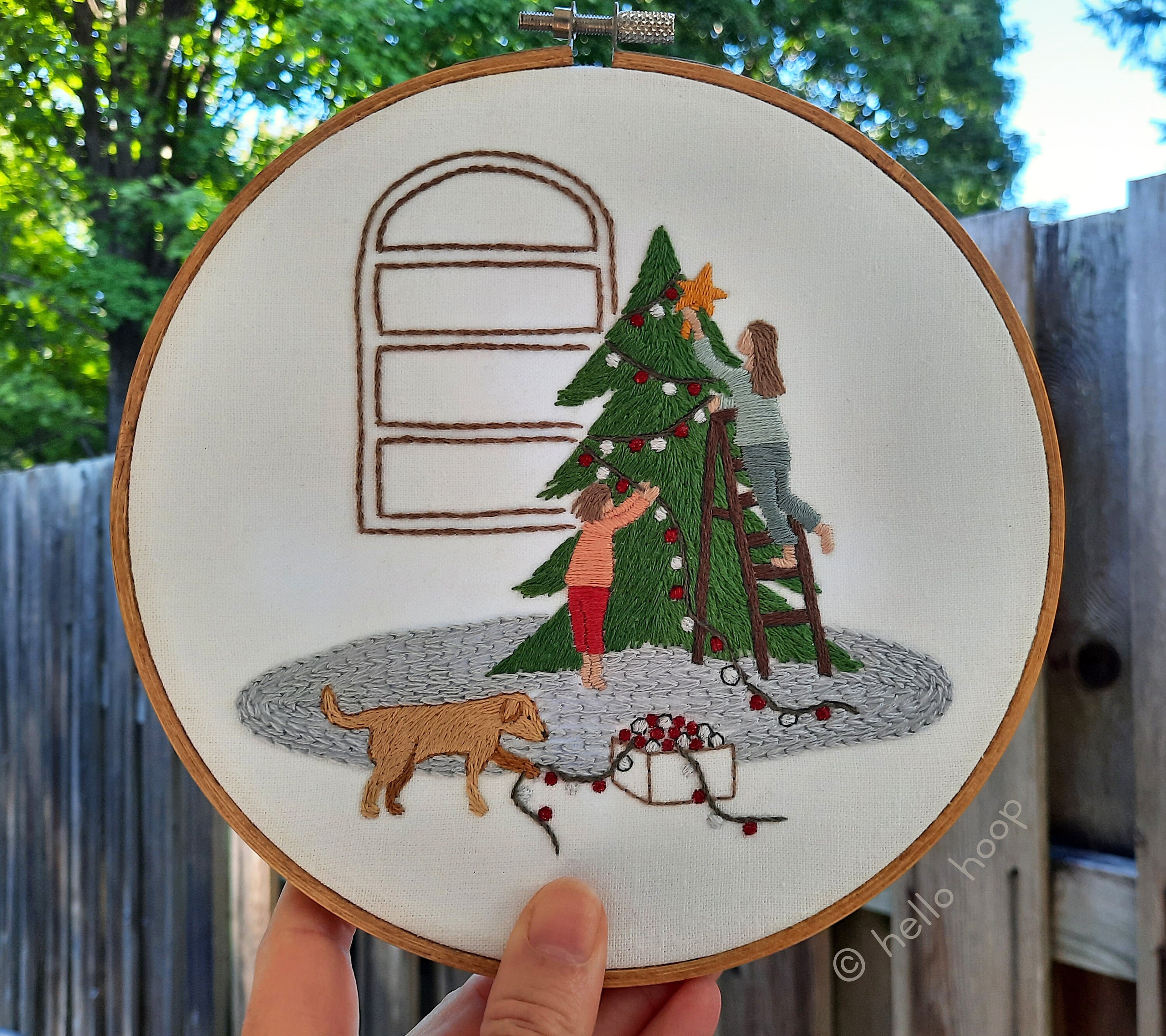 Christmas Tree Hand Embroidery Pattern Winter Holidays Decor - Etsy