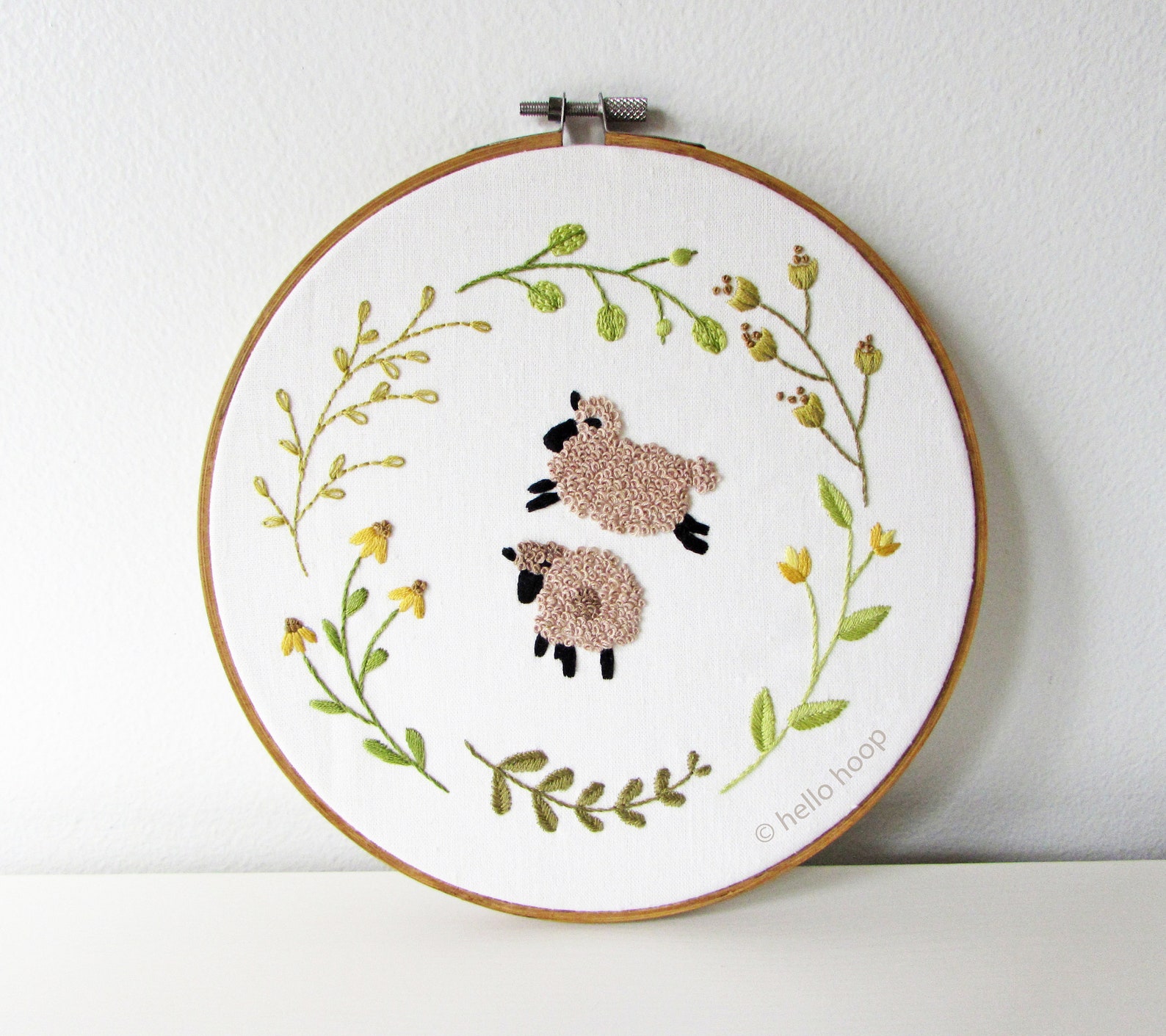 Counting Sheep Hand Embroidery Pattern - Farm Animals - PDF - Instant ...
