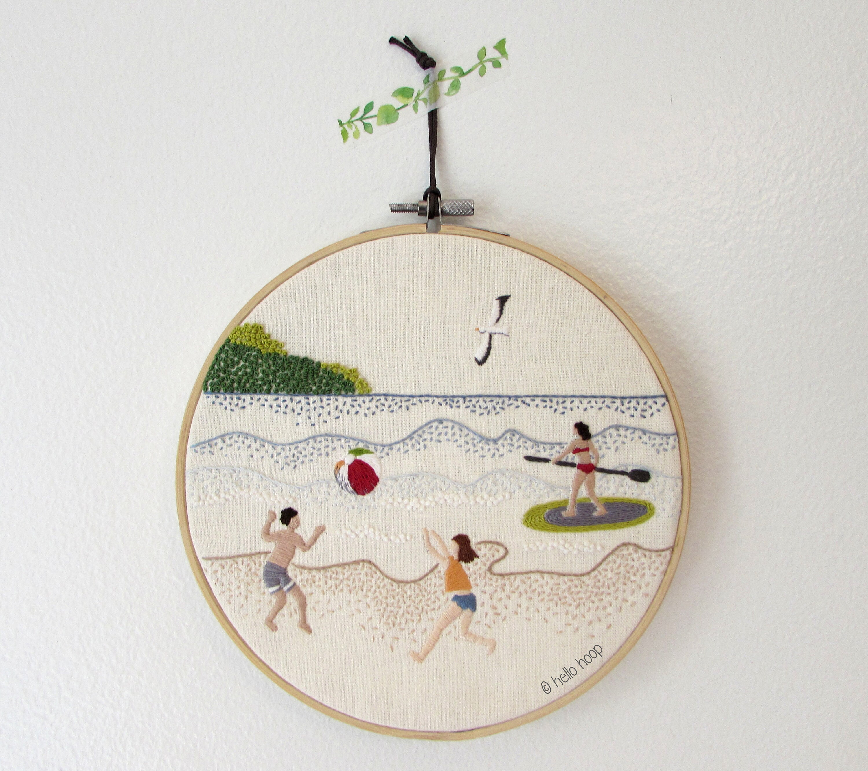 Summer Hand Embroidery Pattern Day at the Beach PDF - Etsy