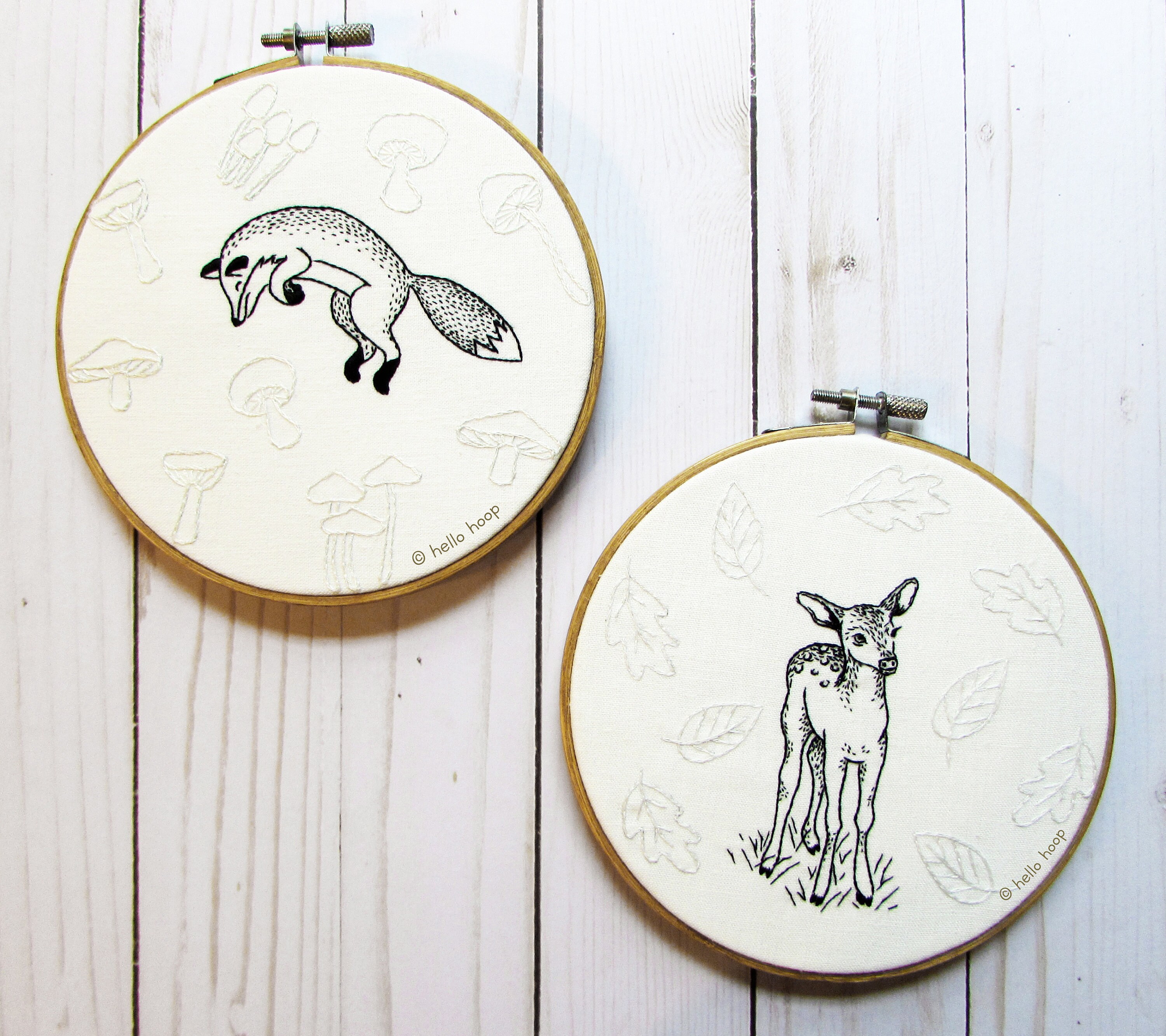 Happy Fox Hand Embroidery Pattern Jumping Fox PDF - Etsy