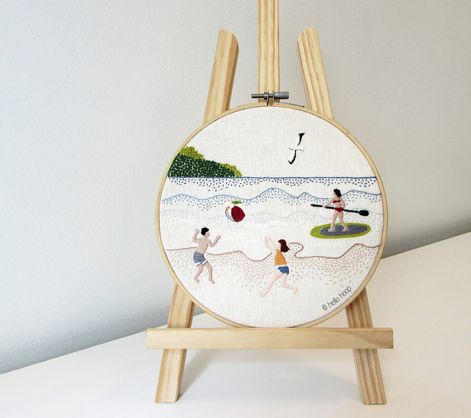 Summer Hand Embroidery Pattern Day at the Beach PDF | Etsy