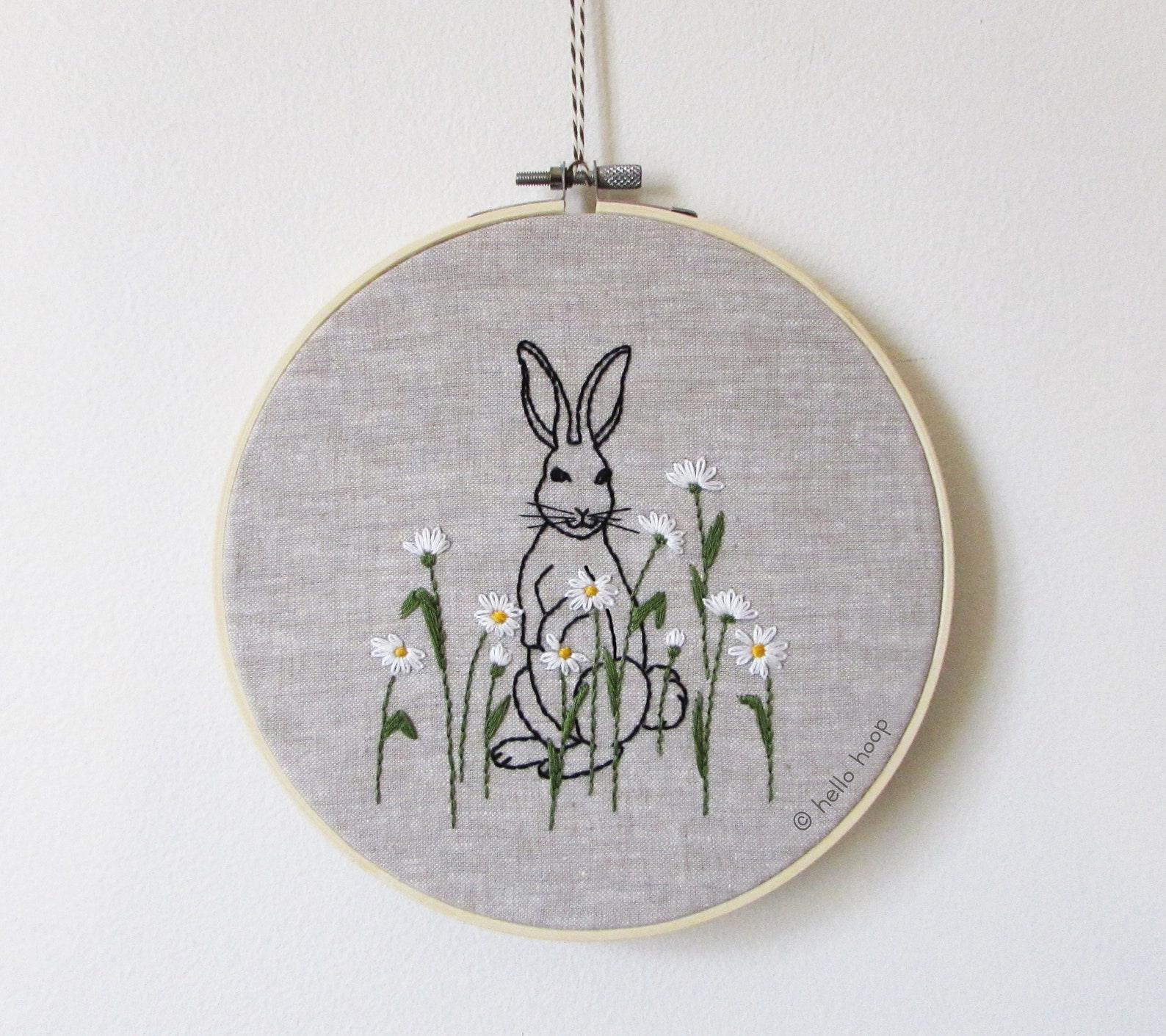 Easter Bunny Hand Embroidery Pattern PDF Instant Download | Etsy