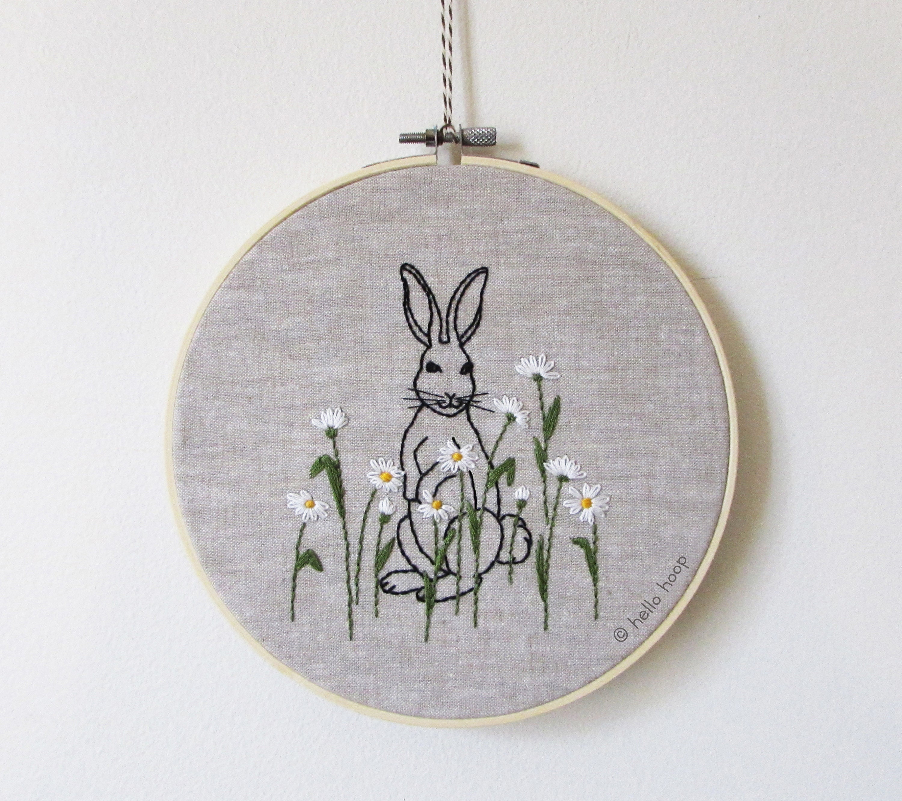 Easter Bunny Hand Embroidery Pattern PDF Instant Download | Etsy
