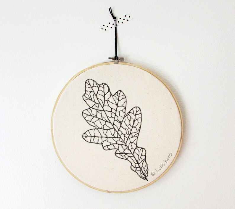 Oak Leaf Skeleton Leaf Hand Embroidery Pattern PDF - Etsy